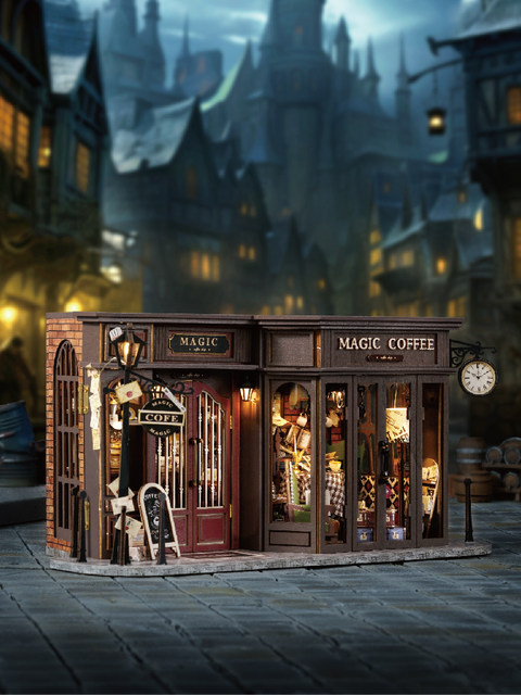 Zhitu House DIY cabin retro coffee shop assembled micro -shrinking ...