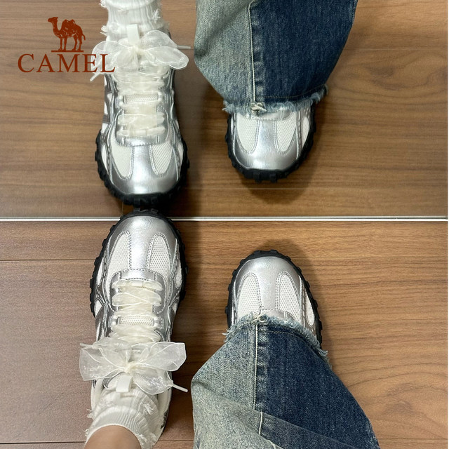 Camel thin-soled shoes Liuguang 2025 spring new sports shoes women's shoes non-slip casual ...