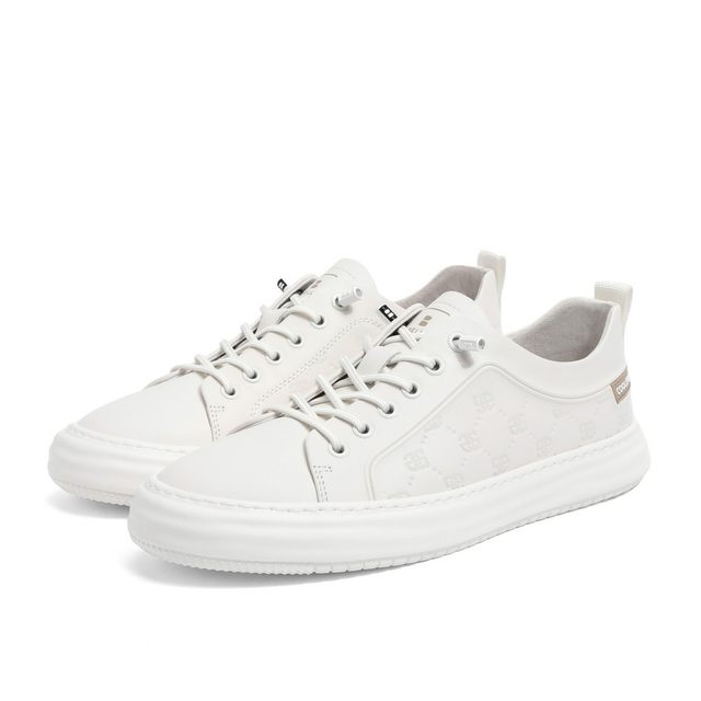 Belle men's shoes 2023 summer style cowhide British white shoes for men ...