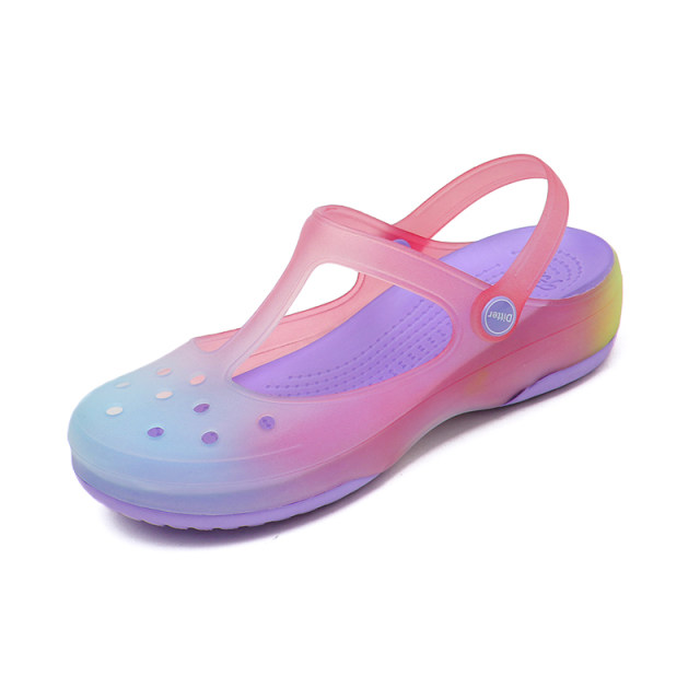 Croc Shoes Women's Summer 2024 New Thick Sole Non-Slip Soft Sole Large ...