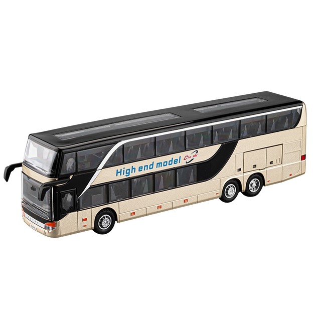 Double -layer bus toy car alloy children's large simulation long ...