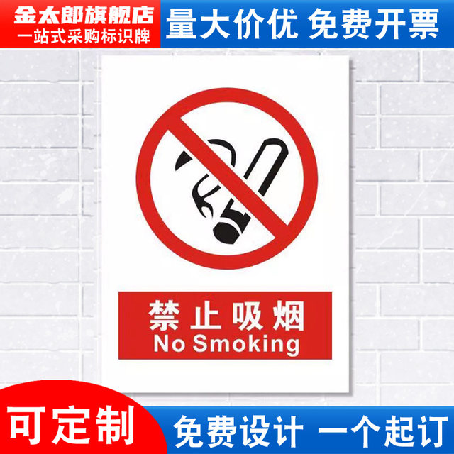 No Smoking Signs Strictly Prohibit Fireworks Fire Channel Blockage ...