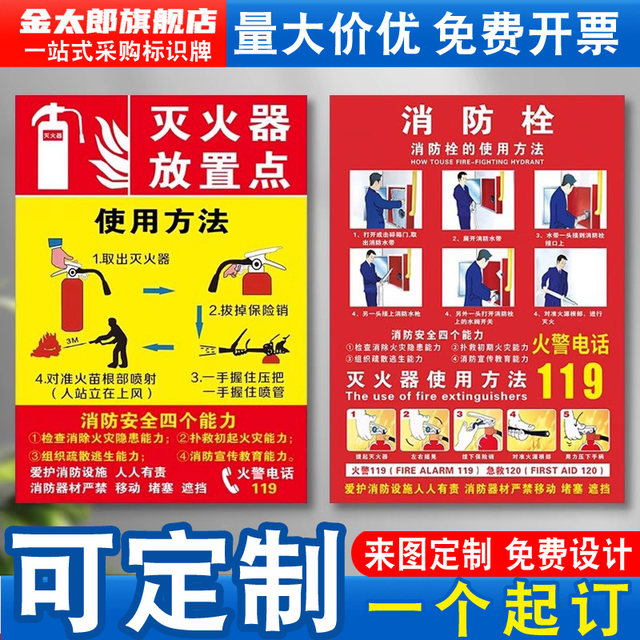 Fire hydrants stickers Firefighting signs The use of fire -fired and ...
