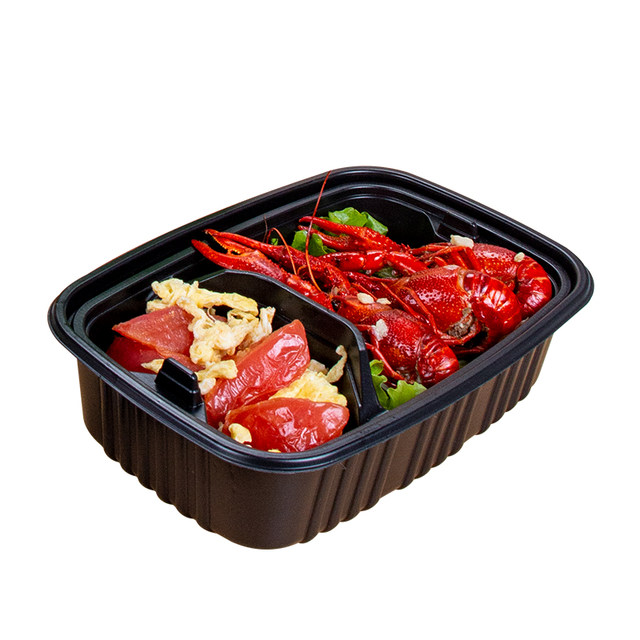 Seven-color Rubik's Cube rectangular disposable lunch box double-layer ...