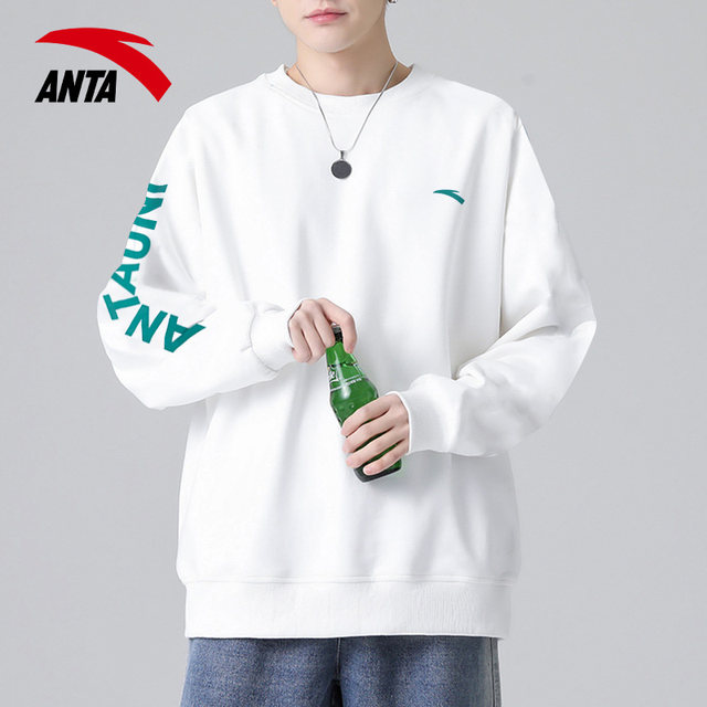 Anta Sports sweater official website 2024 Winter new round necklads T ...