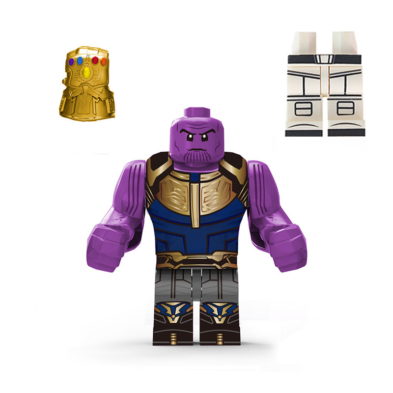 Compatible with LEGO Avengers Thanos Gold and Small Particles Special Big Figure Assembled ...