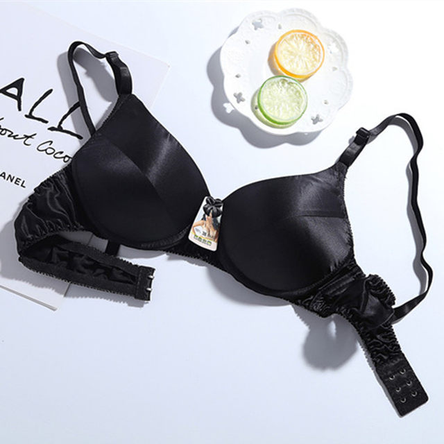 Mulberry silk real silk bra small chest AB cup girls without steel ring ...