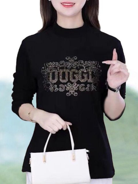 2025 new velvet plus size base shirt for women with autumn and winter ...