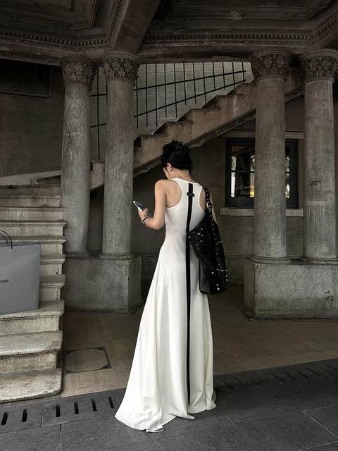 Fanptntox Muse Sleeveless Streamer Dress New Women's Design Slim ...