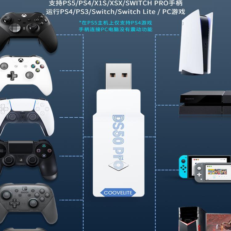 酷威DS50 pro手柄转换器Xbox/PS4/5/pro转Switch NS PC接收适配器-淘宝网