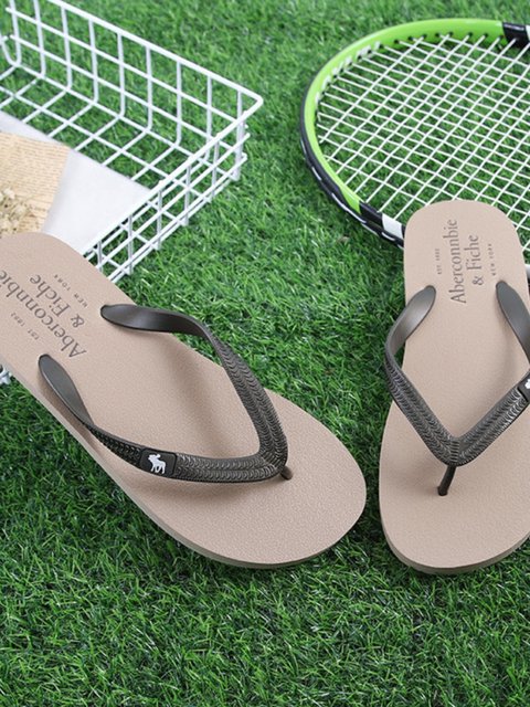 Summer simple fawn men's flip-flops flip-flops simple British style ...