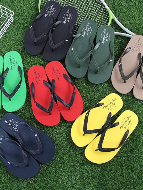 Summer simple fawn men's flip-flops flip-flops simple British style ...