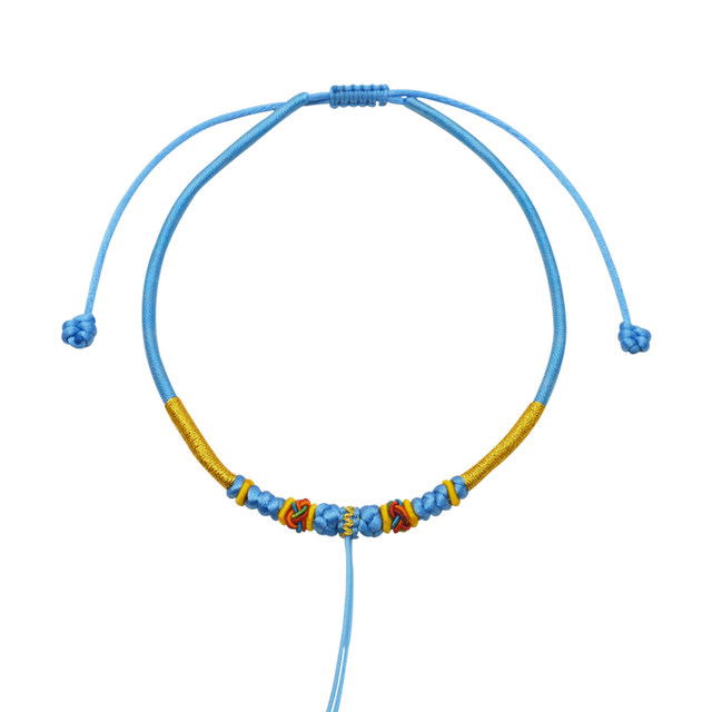 Baby gold lock longevity lock collar hand-woven gold pendant lanyard ...