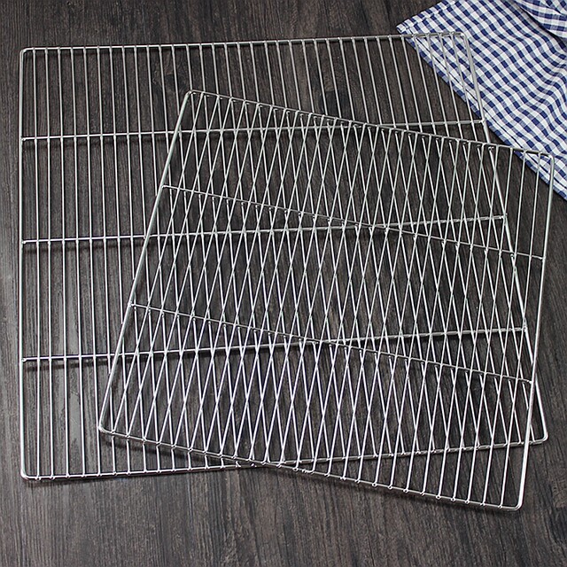 Stainless steel barbecue mesh rectangular oven mesh rack with feet ...