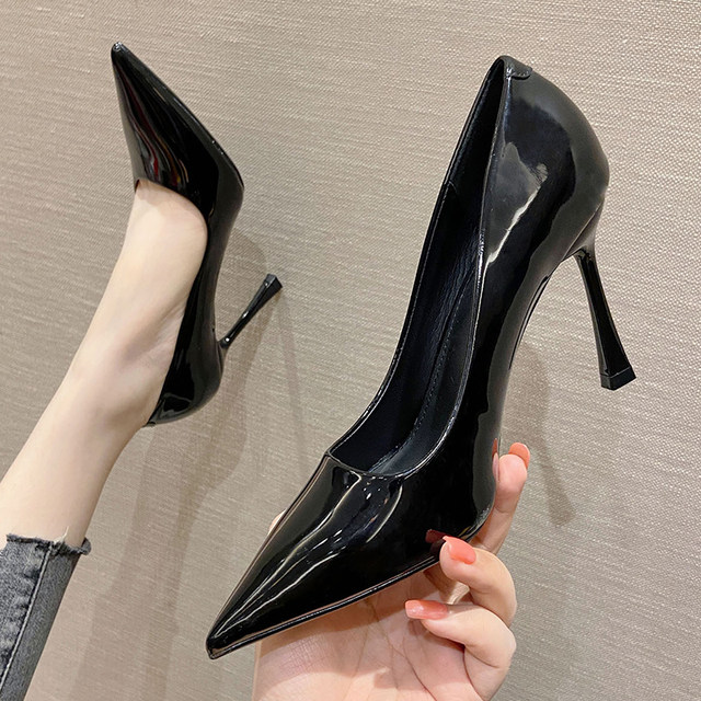 Professional black sweet high heels, stilettos, formal wear, work ...