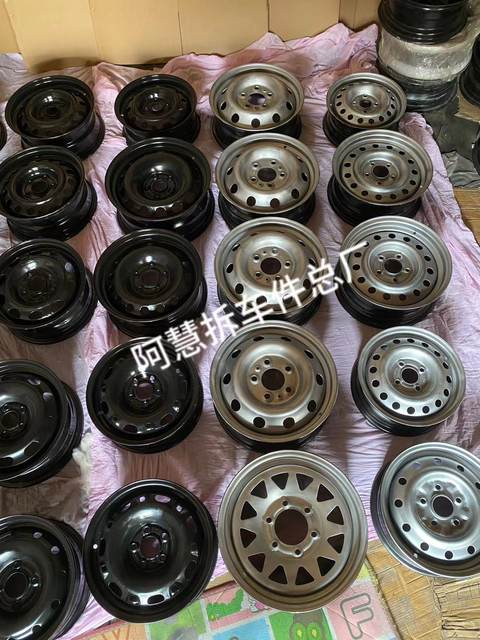 Second-hand dismantled car iron wheel hub 1213141516 inch steel rim 89% ...