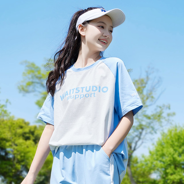 Student T-shirt pure cotton short-sleeved junior high school students ...