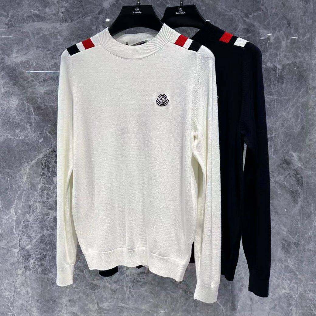 European high-end autumn and winter men's long-sleeved sweaters, round ...