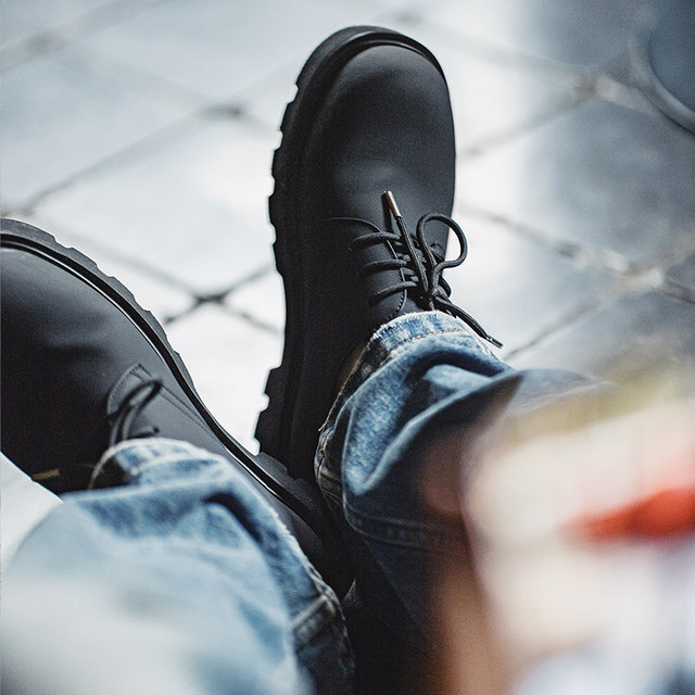 MRA Mickey Derbi Shoes Couple Fund Autumn Round -headed big head shoes ...