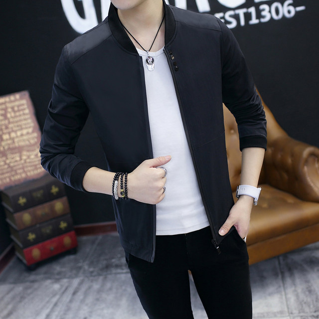 Autumn new fashion XS thin small casual jacket 150 small size men's ...