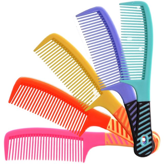 Plastic anti-static comb, five-pack, old-fashioned pearlescent comb ...
