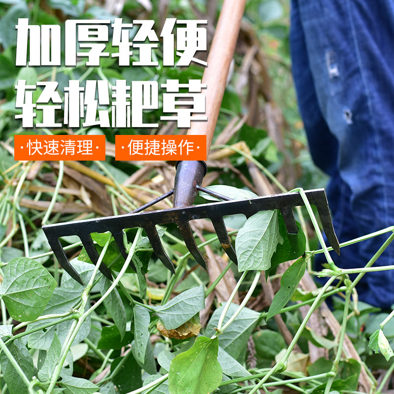 Agricultural Tools, Nine-Tooth Nail Rake, Steel Rake, Grabbing Hook ...