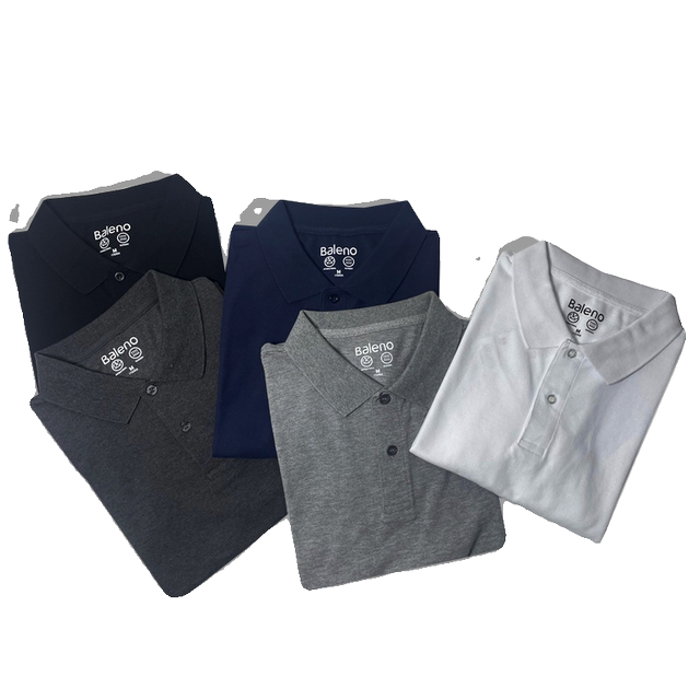 Authentic Baleno Men's Clothing pure color Polo Shirt with Collar ...