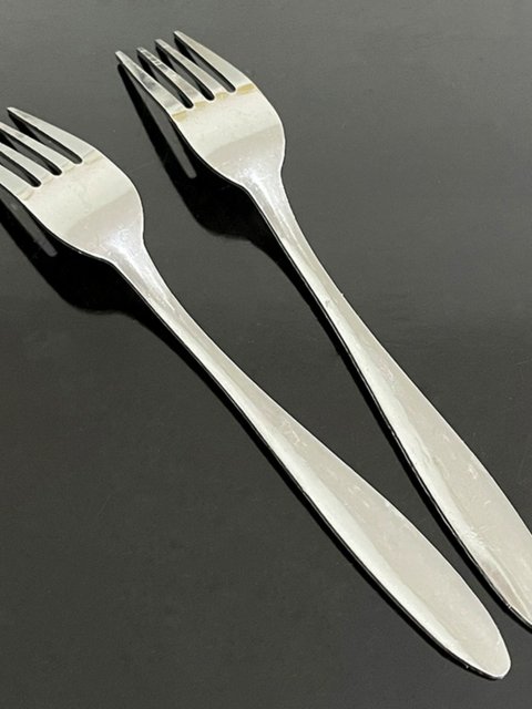 Thickened large stainless steel fork household adult cinnabar fork ...