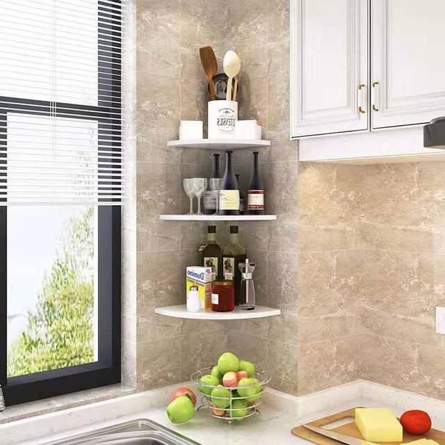 Fan -shaped corner of the rack living room kitchen triangle partition ...