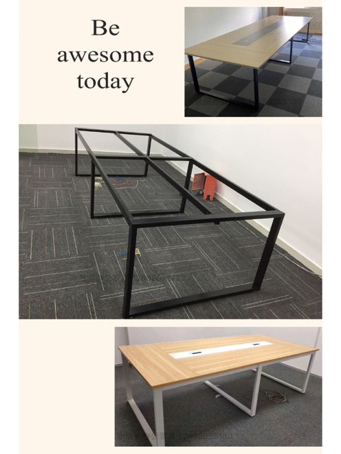 Italian -style meeting table foot metal office desk legs rock plate ...