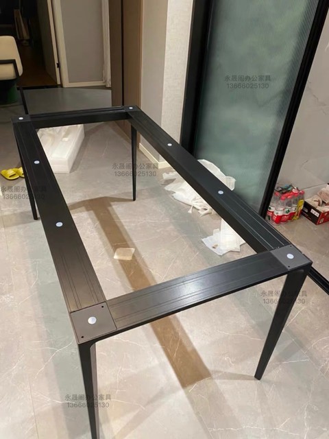Italian Rock Plate Dining Table Leg Bracket Solid Aluminum Alloy Table ...