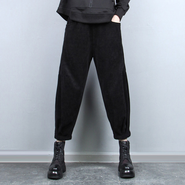 Casual nine-point pants women's retro corduroy pants 2024 spring new ...