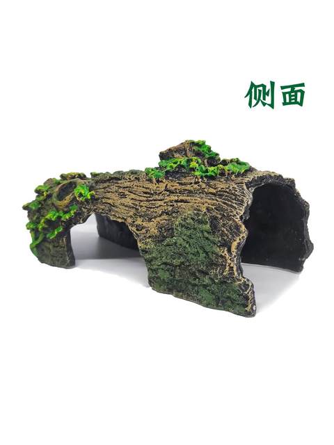 Fish tank landscaping resin avoid cave simulation tree bark cave fish ...