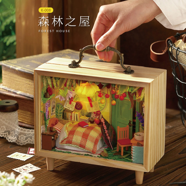 Wisdom house diy hut handmade small house wooden assembled building ...