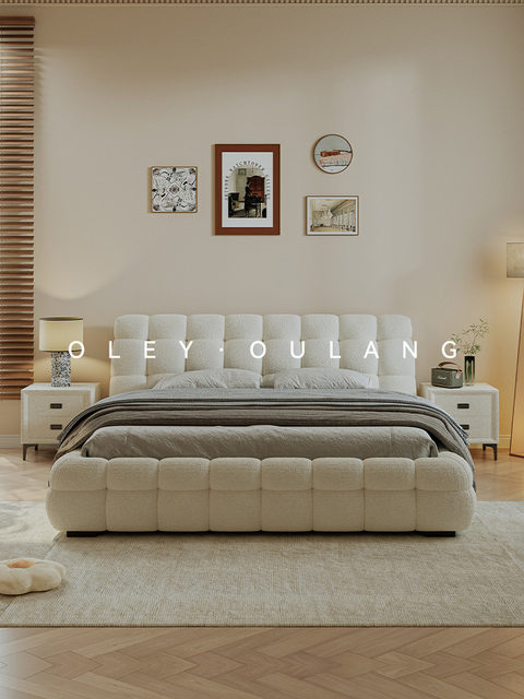 Government subsidies Oulang Marshmallow Puff Bed Simple Teddy Fleece ...