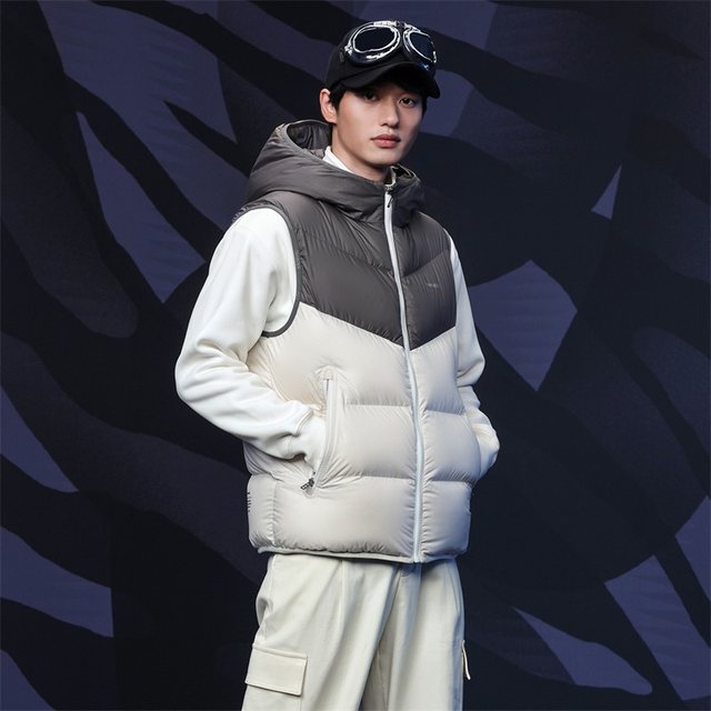 Tanbol down vest men's short 2023 autumn and winter new style thickened warmth outdoor men's ...