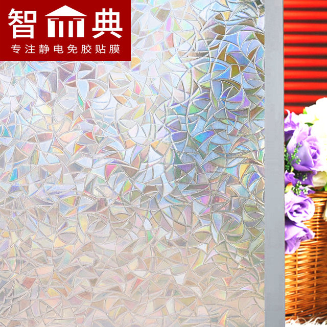 3D colorful colorful glue-free static translucent translucent glass ...