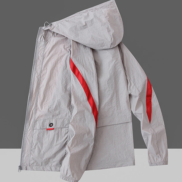 Summer men's sun protection clothing jacket ultra-thin ice silk sun ...