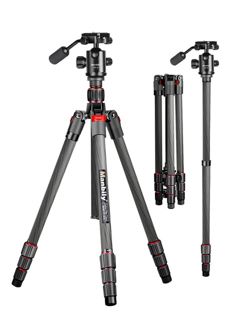 Manbili EP-254C camera carbon fiber tripod SLR micro-single head set ...