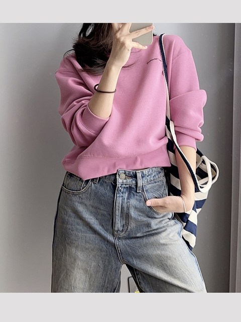 Ocean Mint Manbo Light and Light Air Layer Embroidery Round Neck Long ...