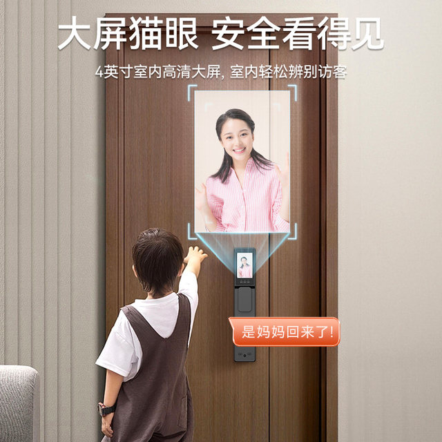 Boke smart door lock fingerprint lock password lock home electronic anti-theft door lock face ...