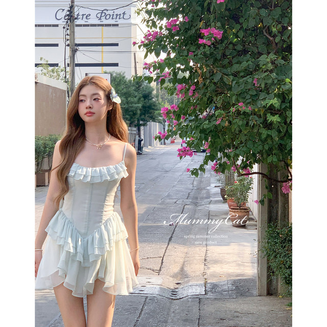 Mummycat, eggs, meow, holiday, pure desire ruffled camisole short dress