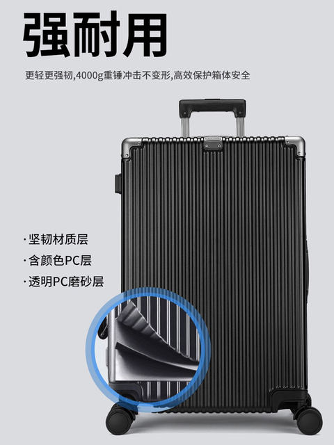 Septwolves suitcase men's aluminum frame trolley case 20 inches 24 ...