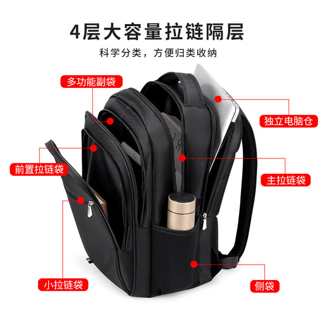 Septwolves Large Capacity Backpack Men's Lightweight Junior High School ...