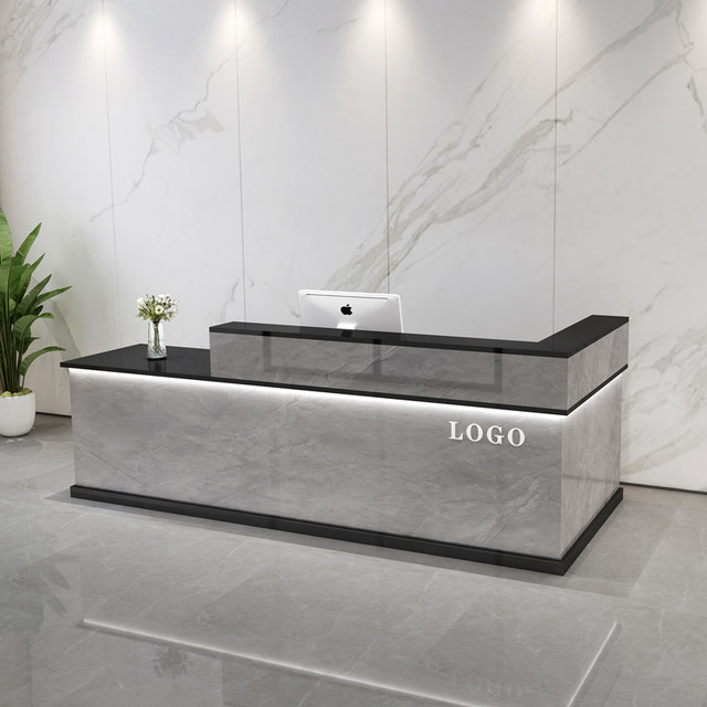 The front desk reception platform light luxury lacquered bar clothing ...