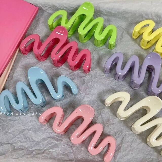 Dopamine wave type grab clip for women's back of head, multiple hair ...