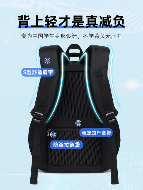 Backpack Men's 2025 Middle School Student School Bags Boys Boys Junior ...