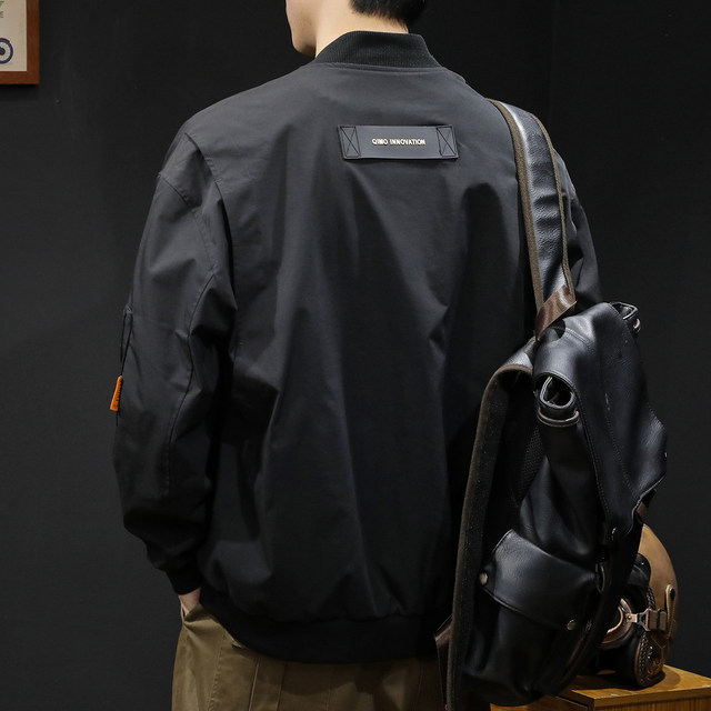 Baseball collar jacket men's spring and autumn coat men's workwear ...