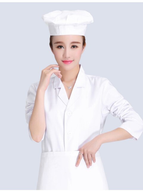 School cafeteria work clothes kitchen work clothes men long sleeve chef ...