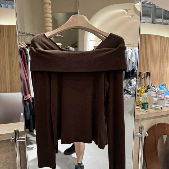 Huawei Ouyi 2024 Autumn Design Niche Square Neck T-shirt Fashion Top ...